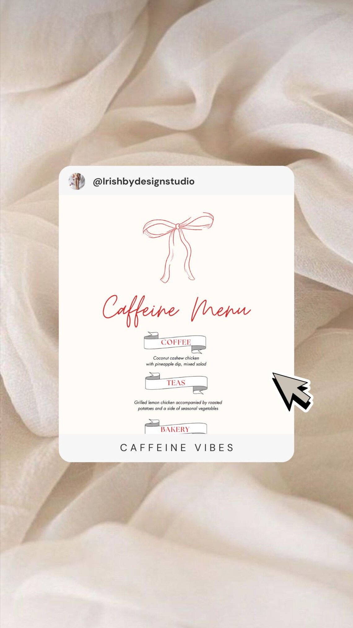 Coquette Menu Template, Coffee Menu Template, Restaurant Menu Template ...