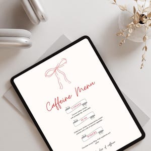 Coquette Menu Template, Coffee Menu Template, Restaurant Menu Template ...