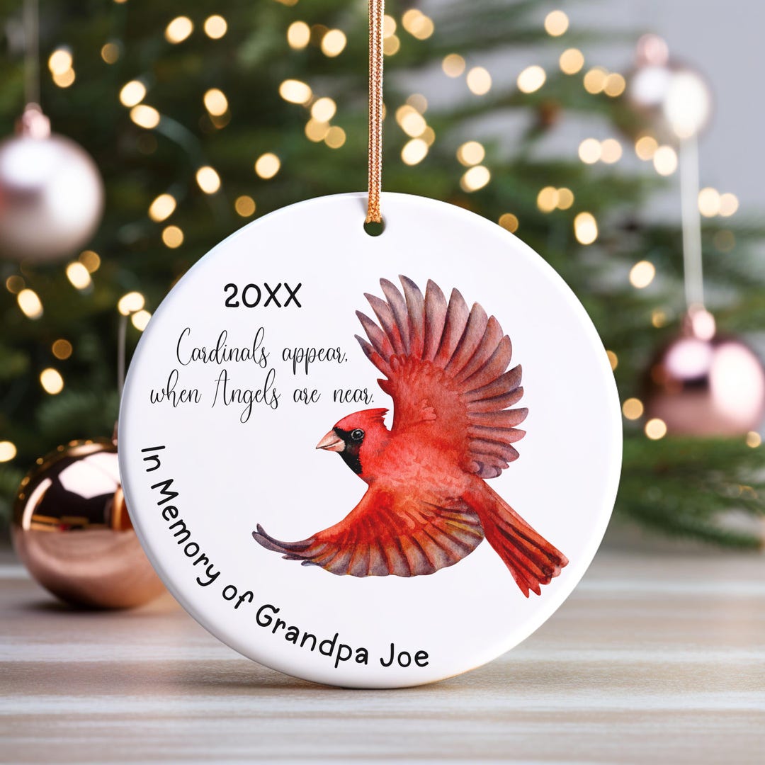 Personalized in Memory Cardinal Ornament, Cardinals Appear, When Angels ...