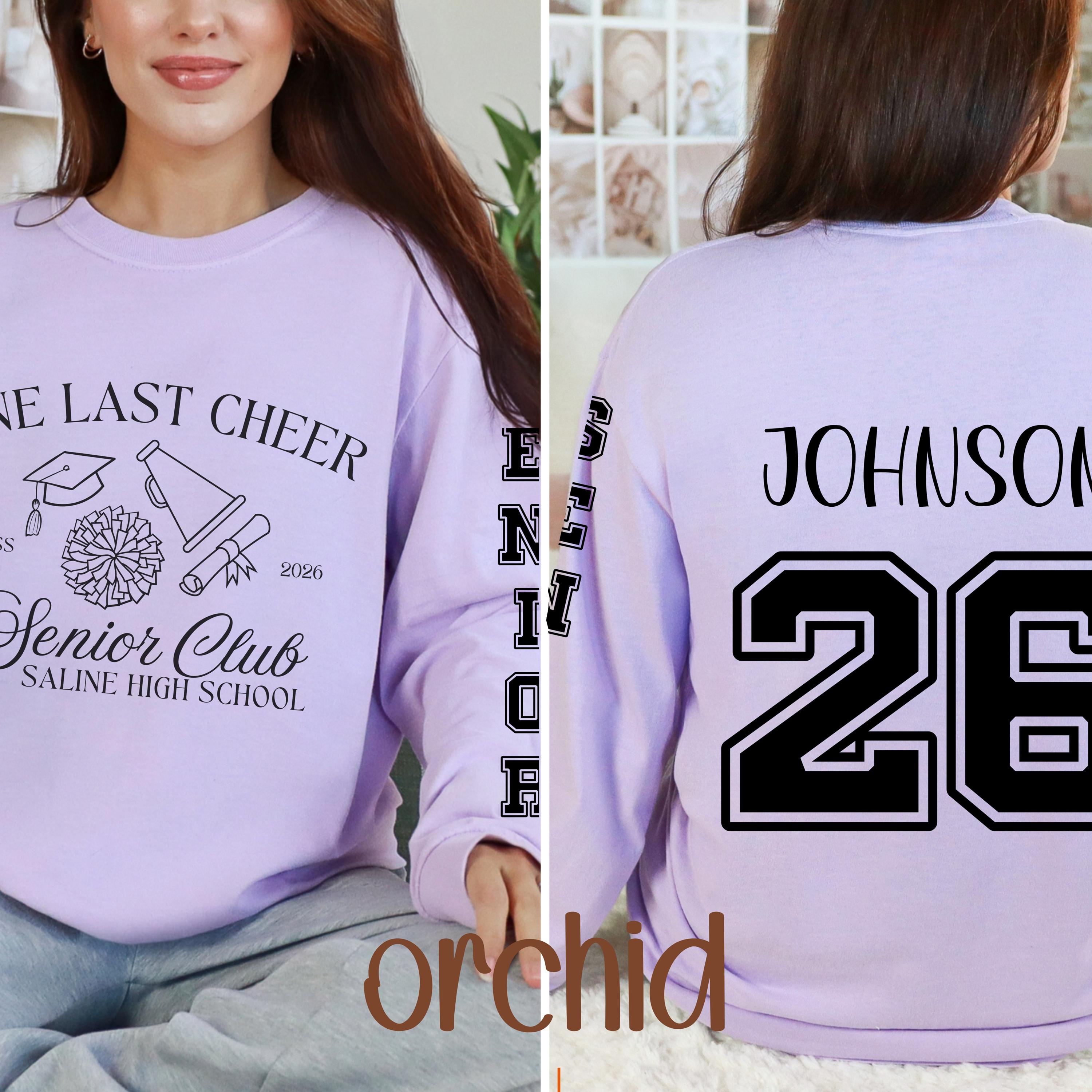 Personalized Back, Senior Class of 2026 Comfort Colors® Long Sleeve ...