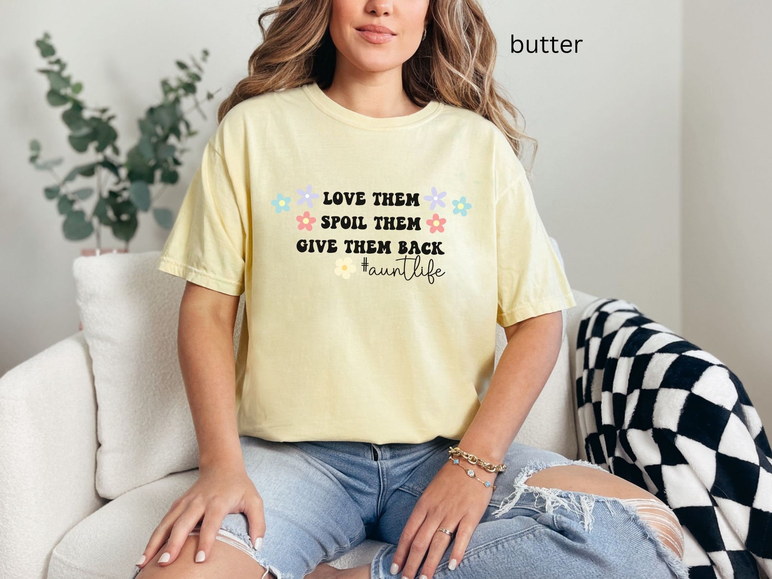Comfort Colors® auntlife Aunt Comfort Color Shirt, Sister Birthday ...