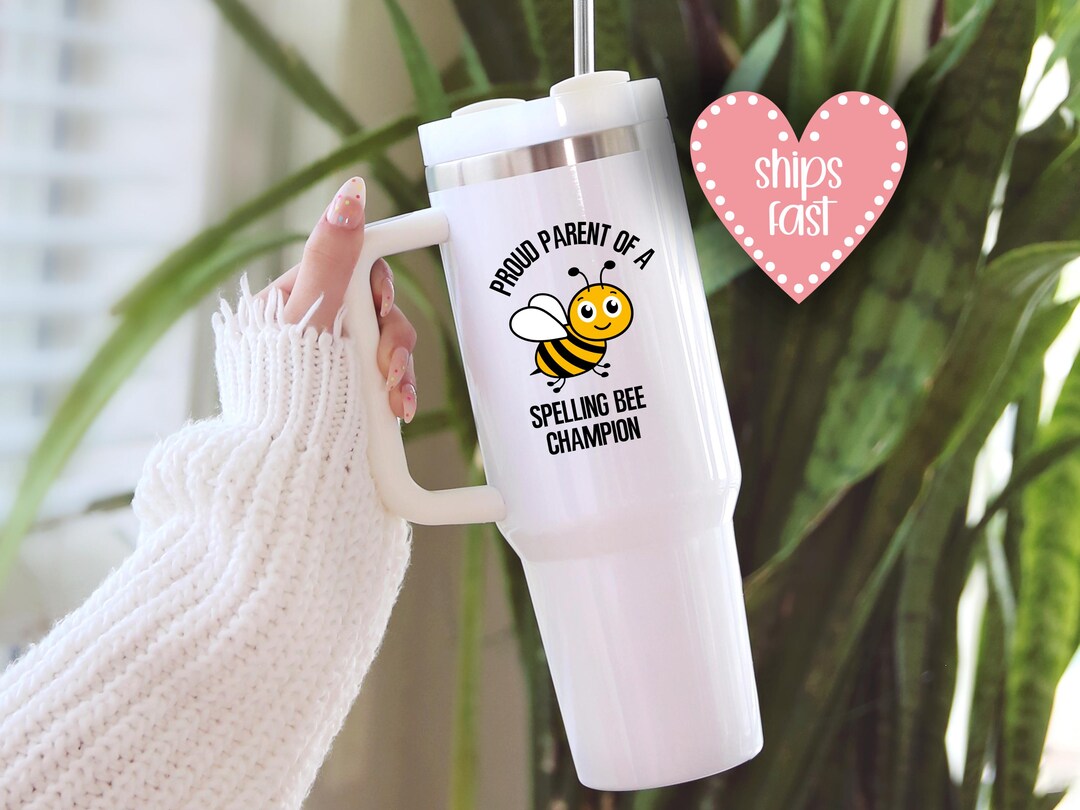 Personalized Spelling Bee Winner Proud Parent 40oz Tumbler Travel to Go ...