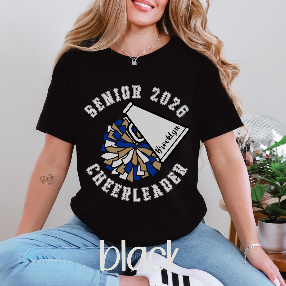 Personalized Cheer SENIOR Cheerleader Shirt Custom Color Gift Cheer ...