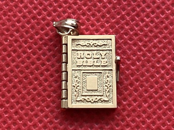 Solid 14K Gold Holy Bible With Working Pages Containi… - Gem