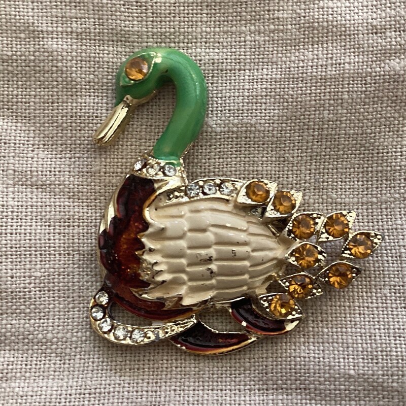 Duck Brooch - Etsy