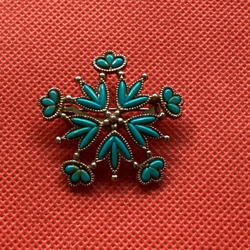 Turquoise Brooch - Etsy