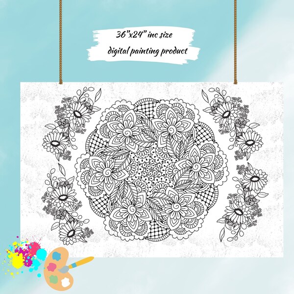 Giant Coloring Posters for Adults - Etsy