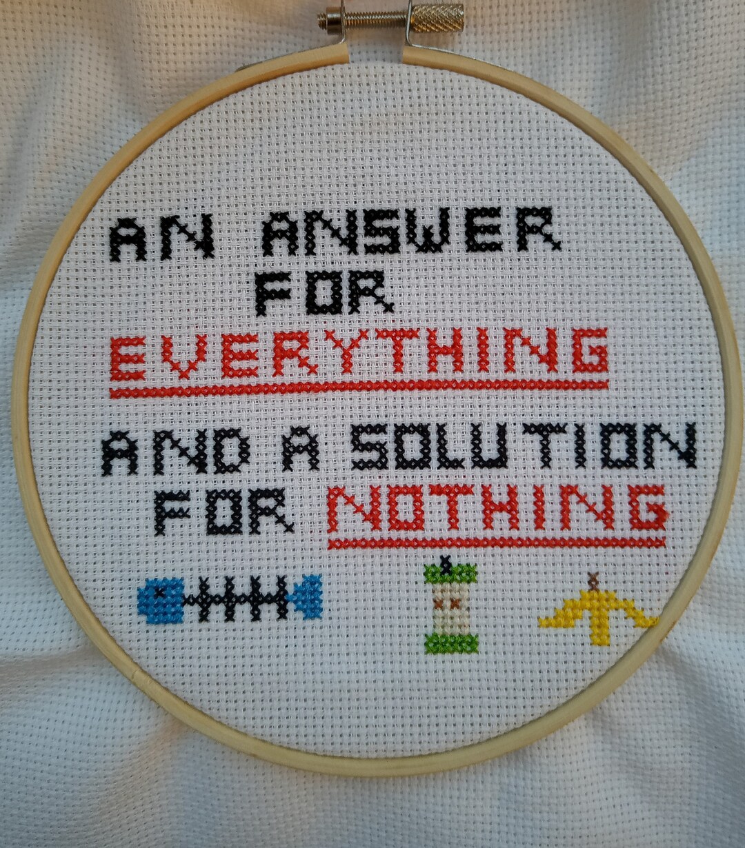 An Answer for Everything and a Solution for Nothing Fun Cross - Etsy