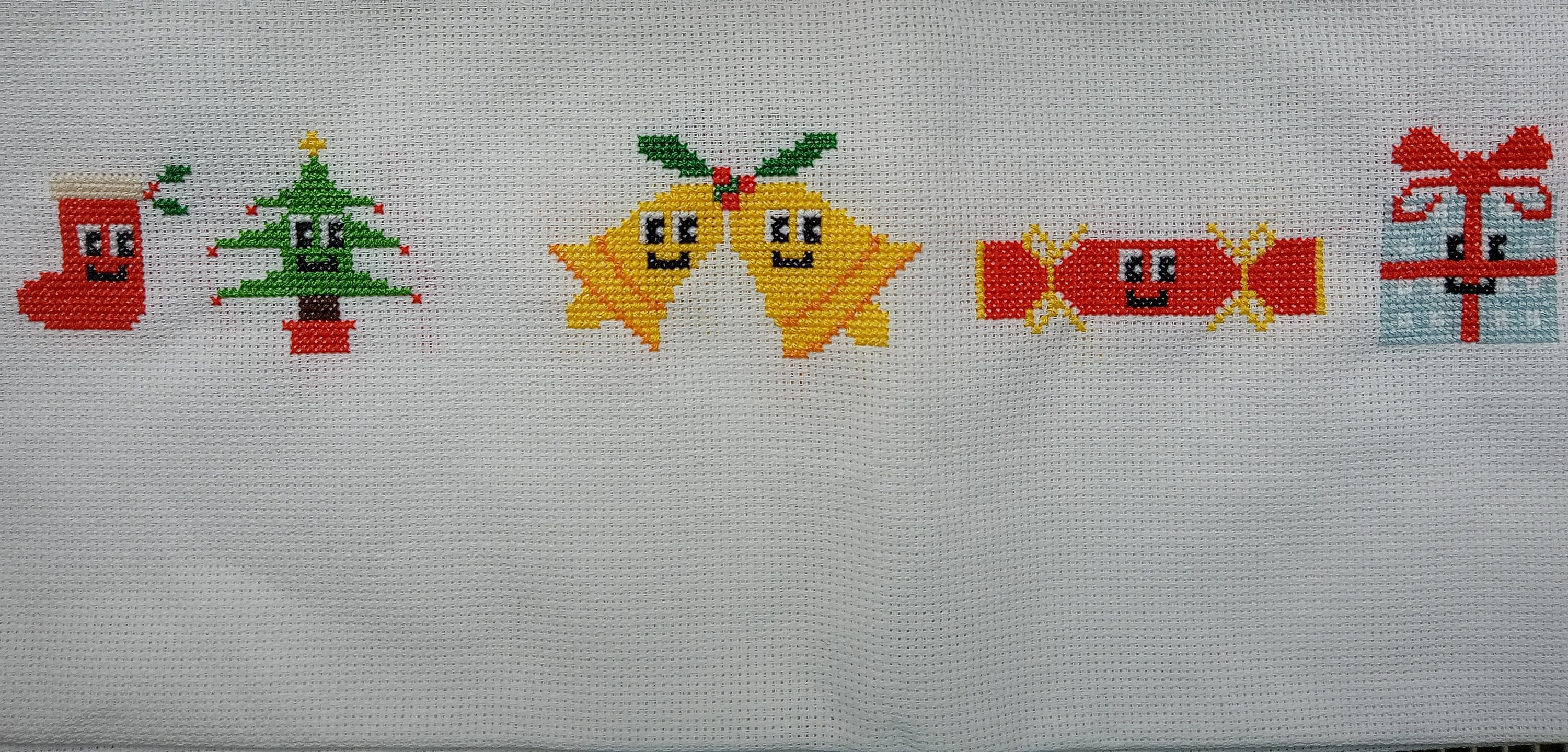 5 Fun Cross Stitch Pdf Patterns Christmas Designs With Smiley - Etsy