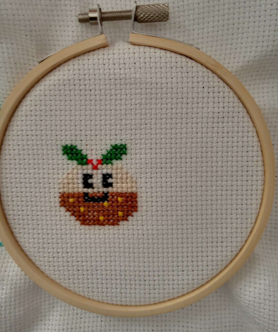 Fun Cross Stitch Pdf Pattern Festive Christmas Pudding With - Etsy