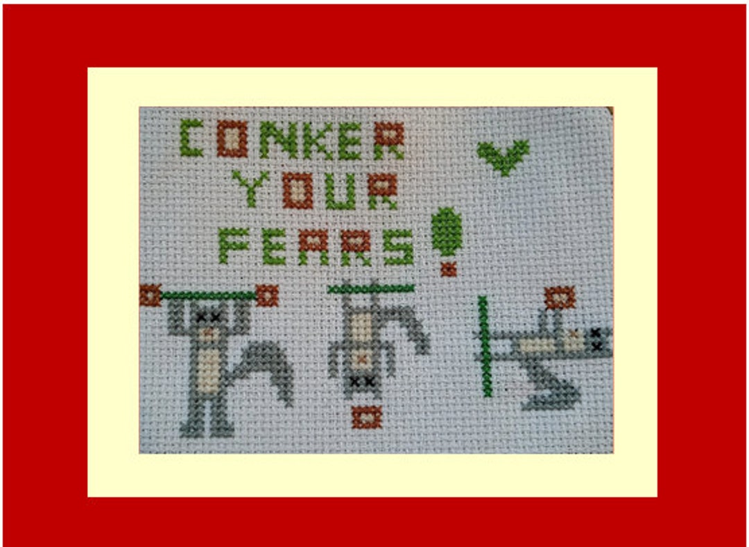 Conker Your Fears Fun Beginners Cross Stitch Design With Conkers ...