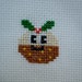 Fun Cross Stitch Pdf Pattern Festive Christmas Pudding With - Etsy