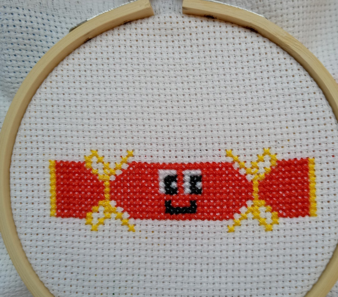 Fun Cross Stitch Pdf Pattern Festive Christmas Cracker With - Etsy