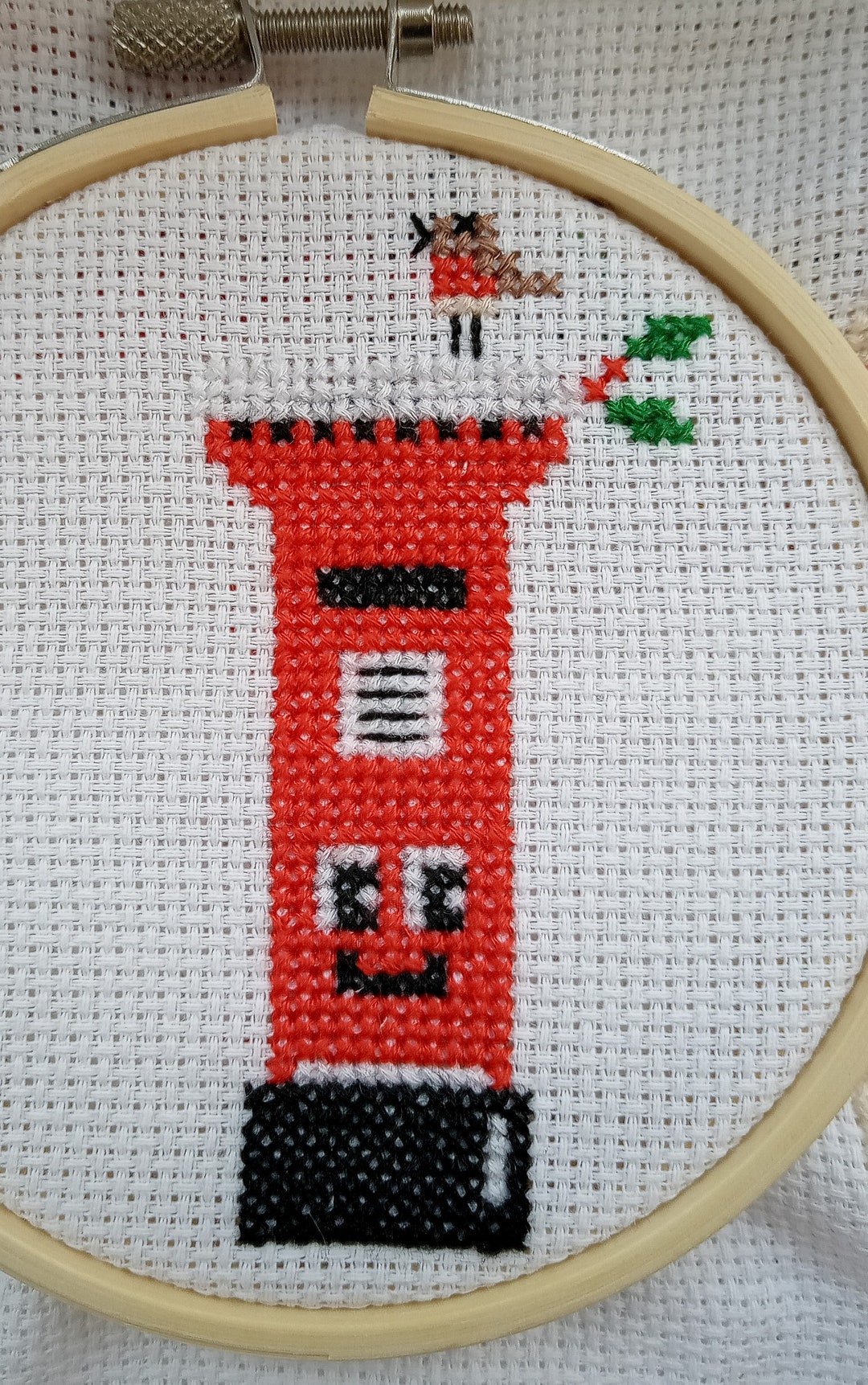 Fun Cross Stitch Pdf Pattern Festive Christmas Post Box With - Etsy
