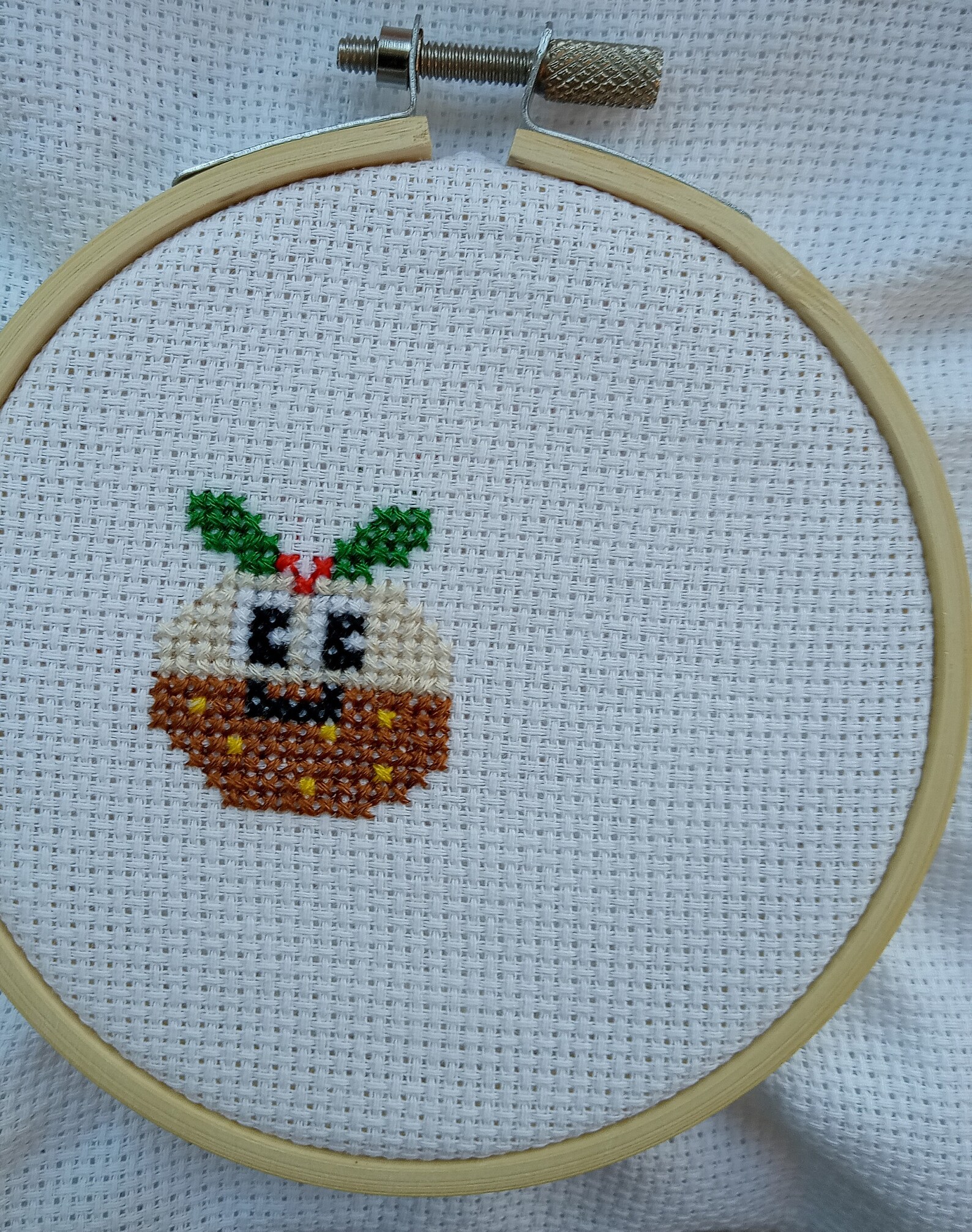 Fun Cross Stitch Pdf Pattern Festive Christmas Pudding With - Etsy