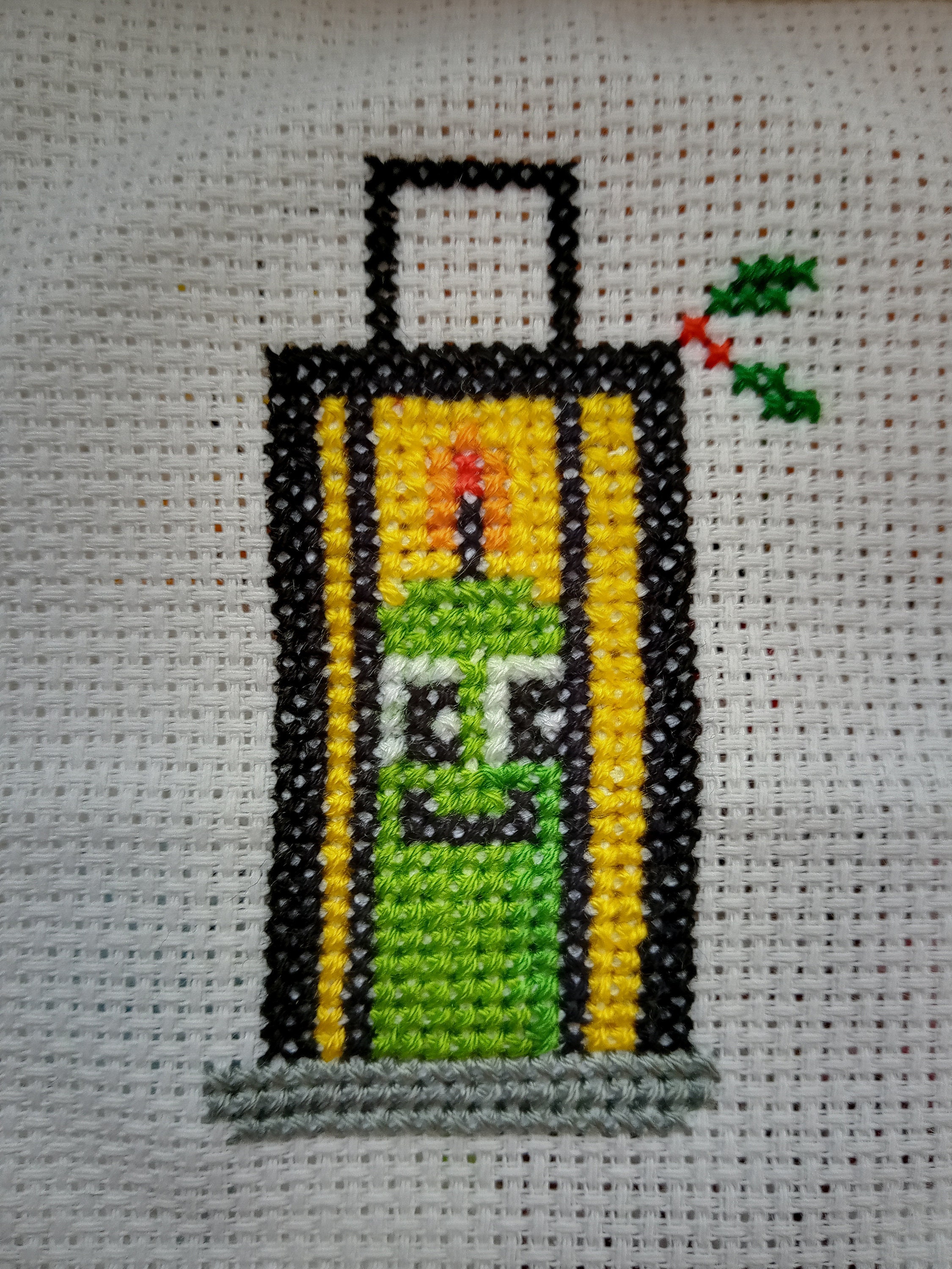 Fun Cross Stitch Pdf Pattern Festive Christmas Lantern With Candle With ...