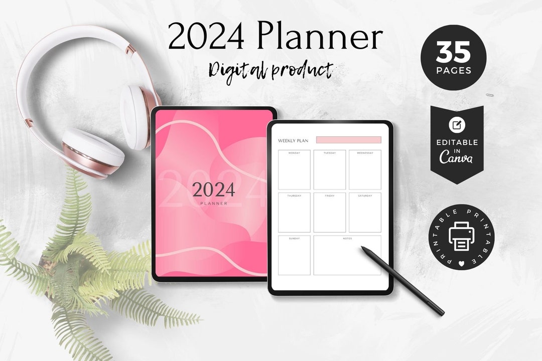 2024 Digital Planner Digital Planner 2024 iPad Planner Digital Business ...