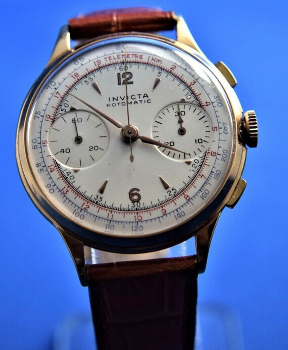 Invicta Vintage Chronograph Quartz Blue Dial Men's Wa… - Gem