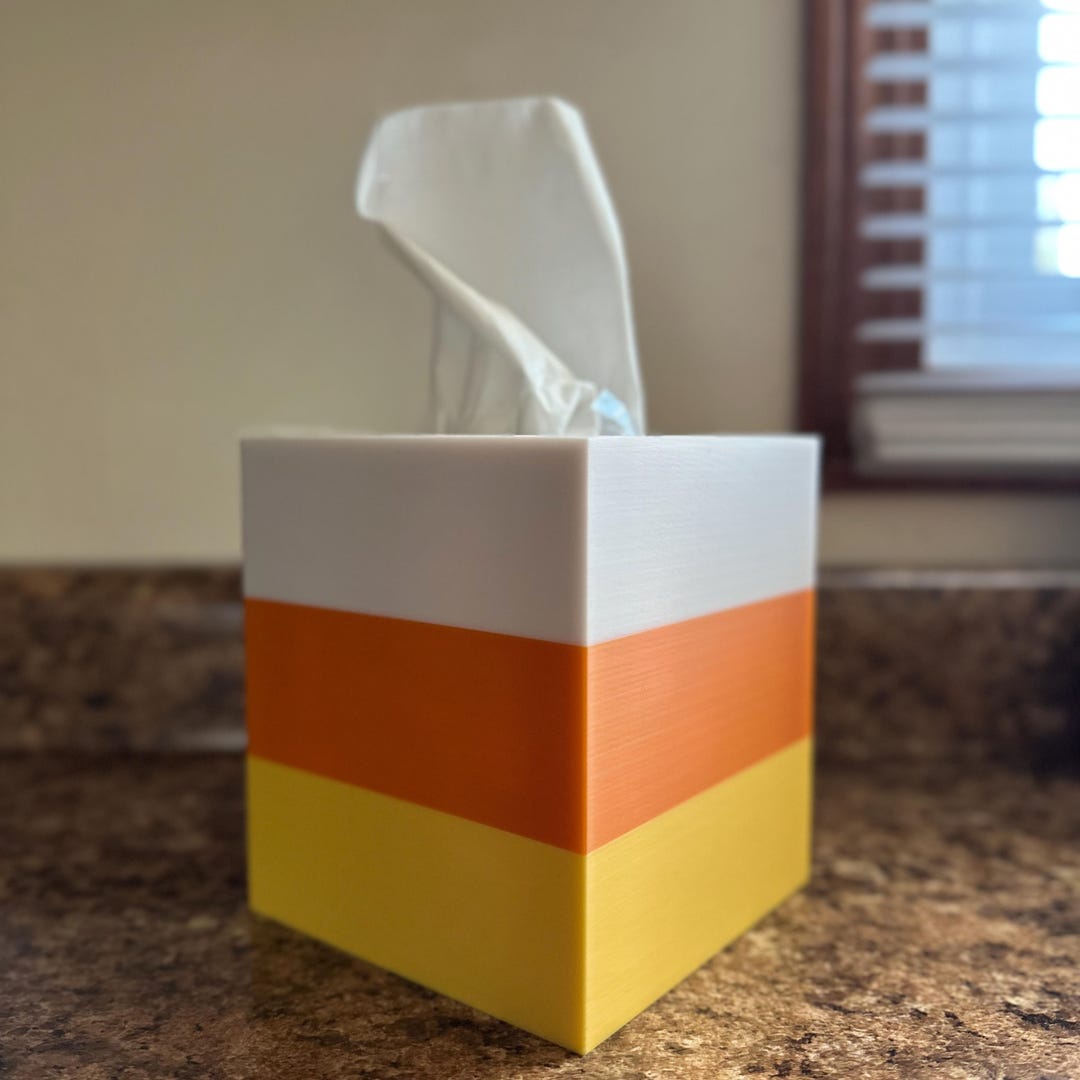 Candy Corn Tissue Box Cover: 3D Printed Halloween Thanksgiving Decor - Etsy
