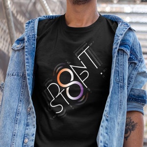 Don't Stop! Infinity Symbol T-shirt, Motivational Graphic Tee, Gradient ...
