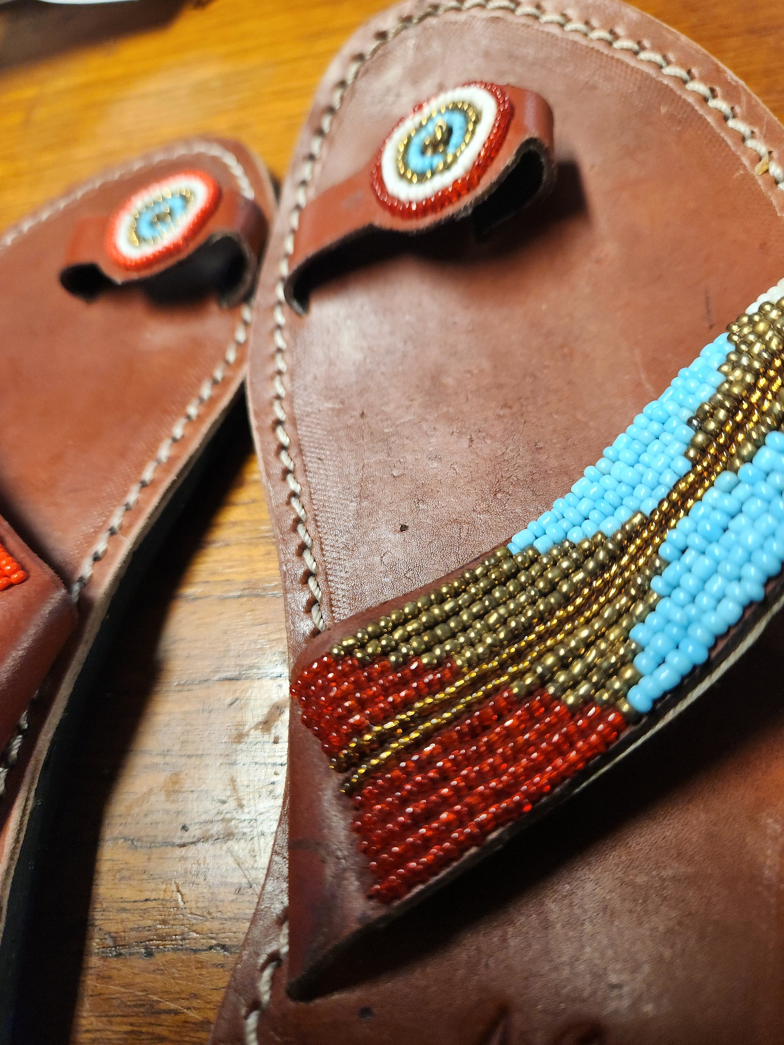 Champali Bahari Style Real Leather Hand Made in Kenya Sandals Slippers ...