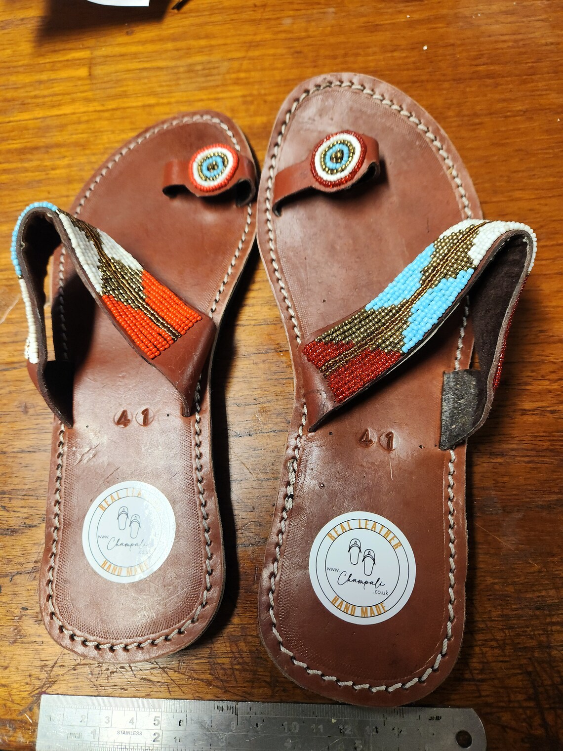 Champali Bahari Style Real Leather Hand Made in Kenya Sandals Slippers ...