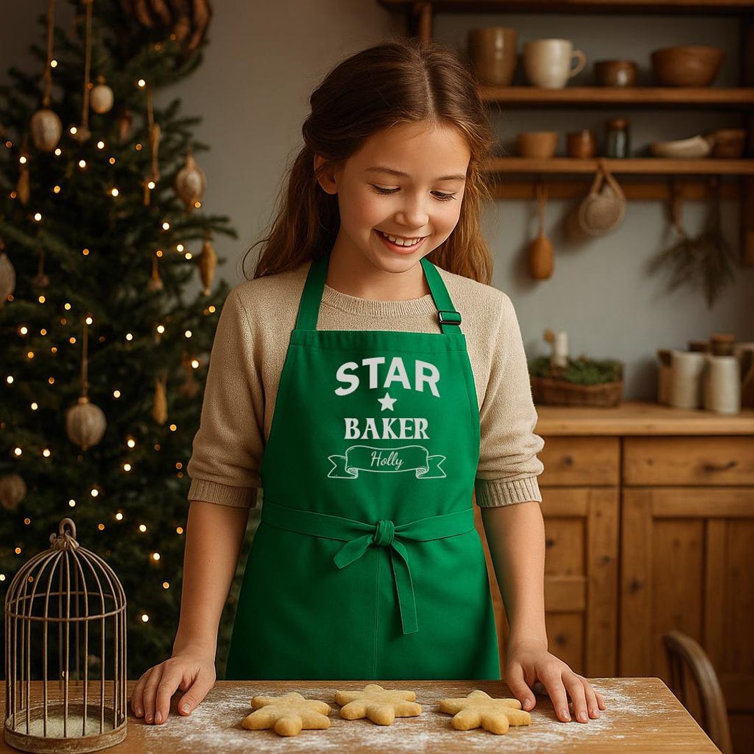 Star Baker Kids Apron, Personalised Star Baker Apron, Custom Cooking ...