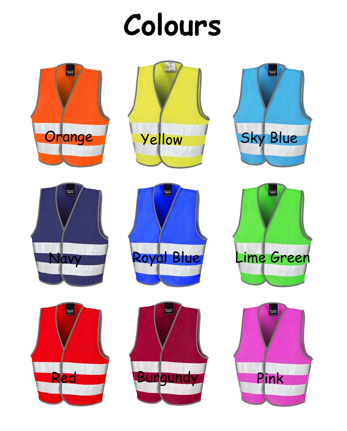 Children Custom Hi Vis Vest, Kids Personalized Hi Vis Vest, Visibility ...