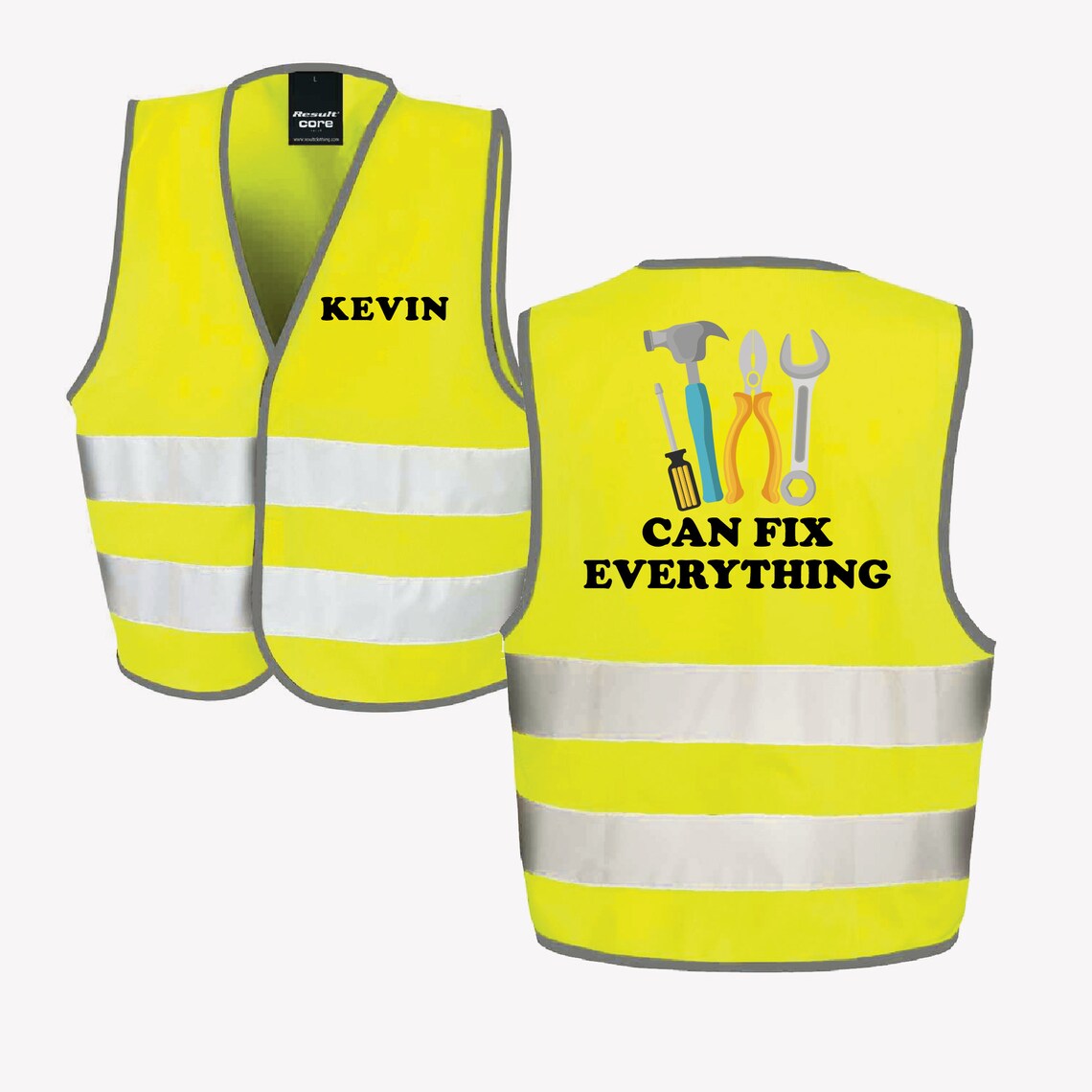 Can Fix Everything Hi Vis Vest, Kids Personalized Hi Vis Vest ...