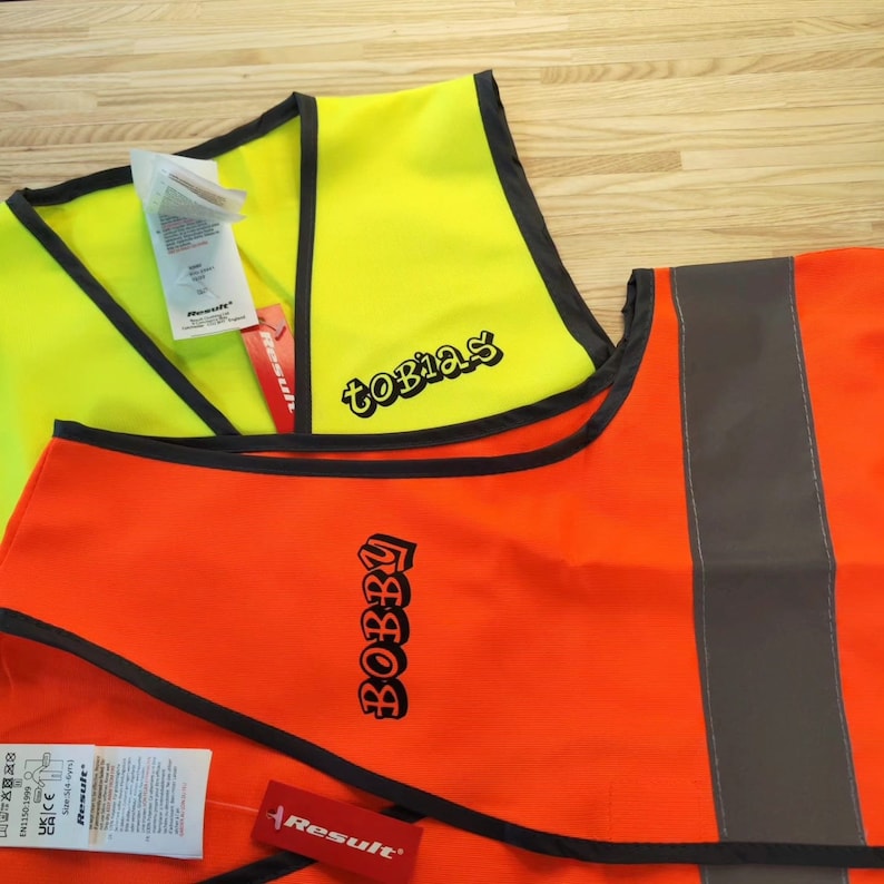 Children Custom Hi Vis Vest, Kids Personalized Hi Vis Vest, Visibility ...