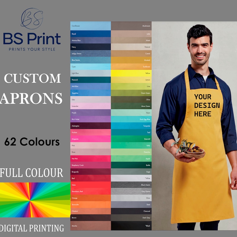 Printed Apron - Etsy