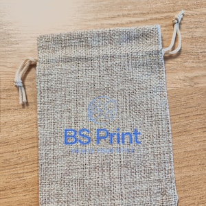 Personalized Burlap Bags, Mini Custom Printed Hessian Drawstring Bags ...