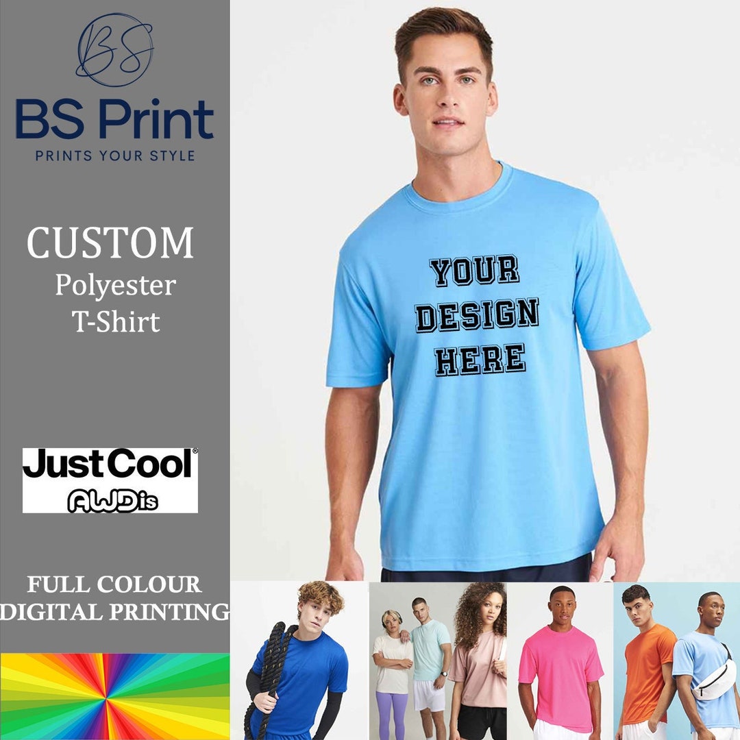Custom Printed Polyester Shirt, Neoteric™ Moister Wicking Gym Shirt ...