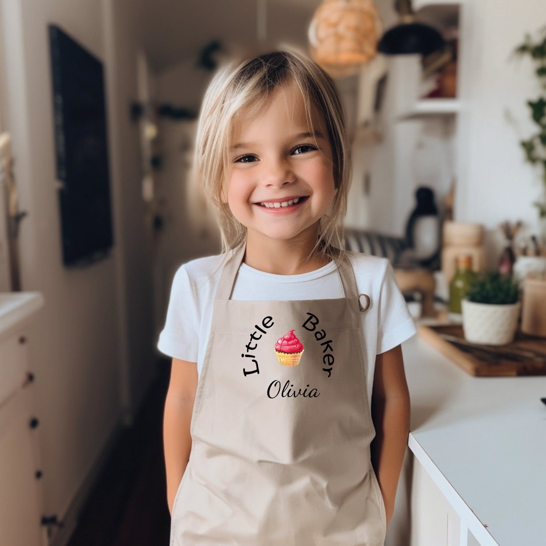 Custom Children Aprons, Little Cupcake Baker Personalised Apron ...