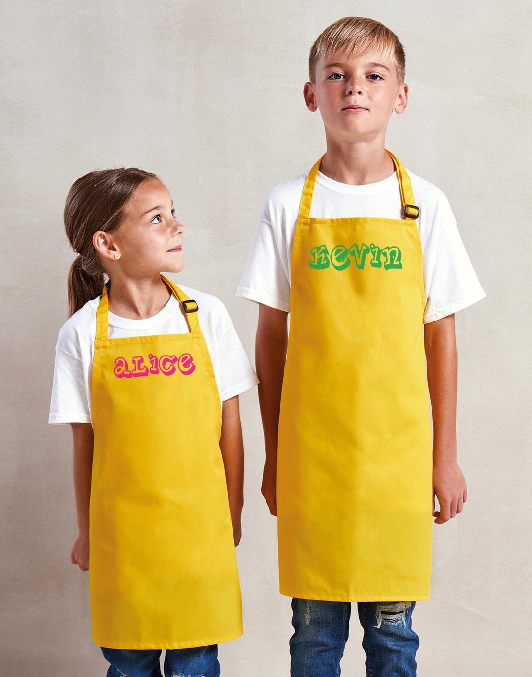 Custom Kids Name Aprons, Personalized Children Aprons With Name ...