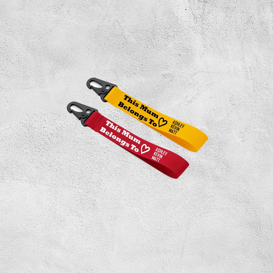 Personalized Mum Key Fob, This Mum Belongs to Wristlet Keychain, Mum ...