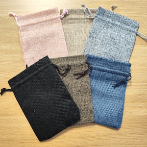 Personalized Burlap Bags, Mini Custom Printed Hessian Drawstring Bags ...