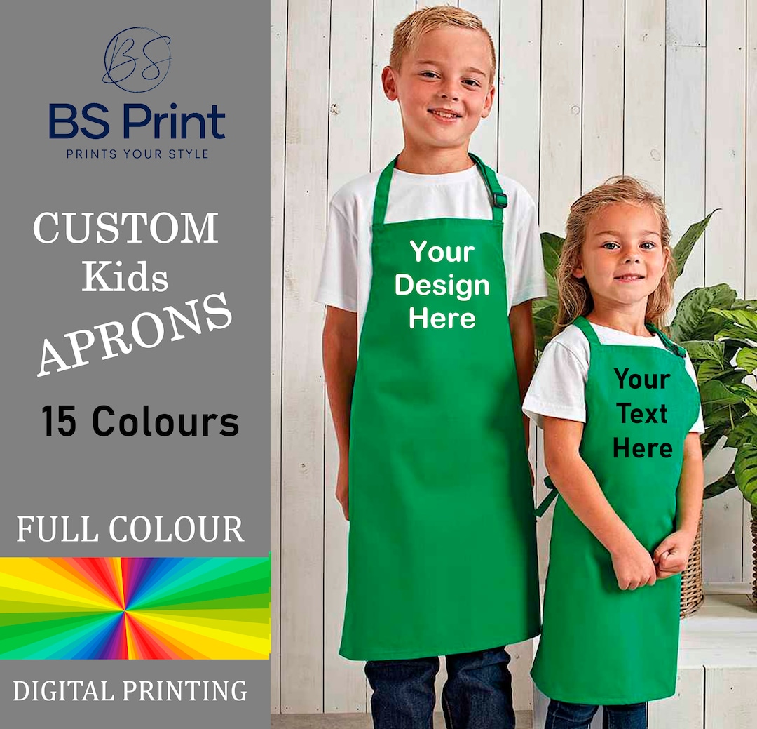Custom Children Aprons, Personalized Kids Aprons, Little Chef Apron ...