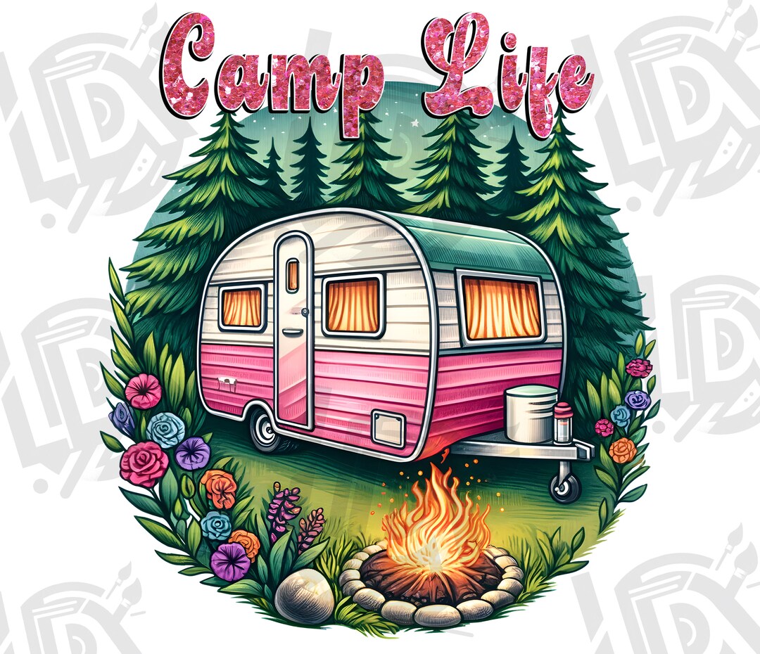 Camp Life PNG File, Camp PNG, Camping Design PNG, Caravan Png, Camp ...