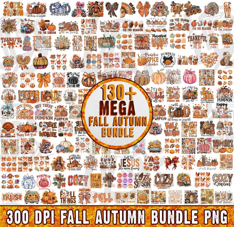 130+ Fall Bundle Png, Fall Bundle Png, Autumn Bundle Png, Thanksgiving ...