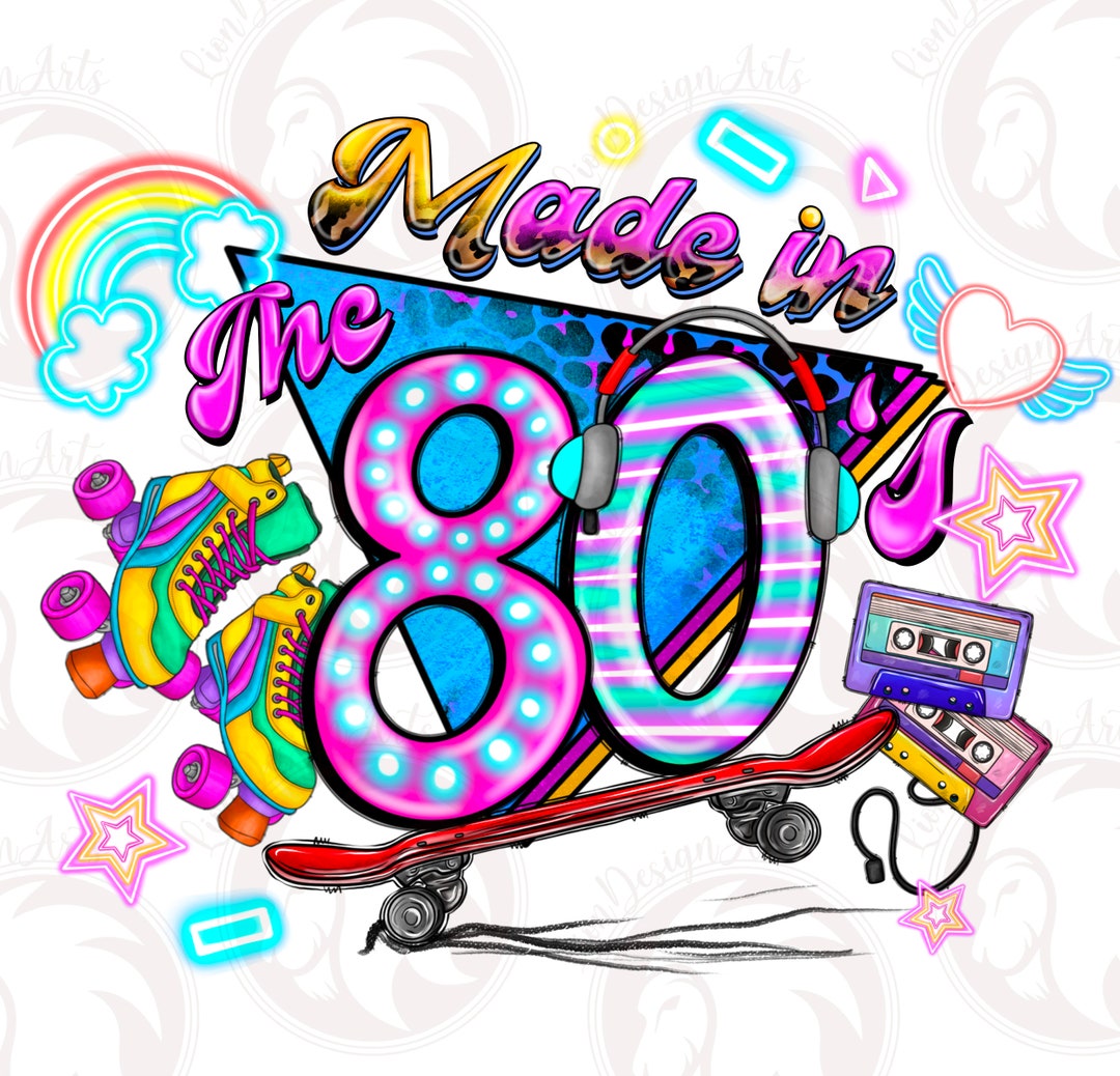 Made in the 80 Png, Back to the 80s PNG, Sublimation PNG, 80s Western ...