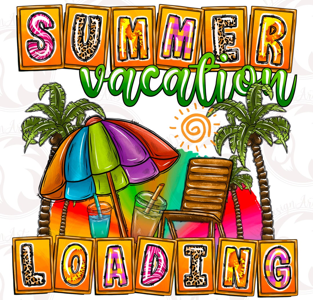 Summer Vacation Loading Png, Beach Life Png, Digital Downloads, Beach ...