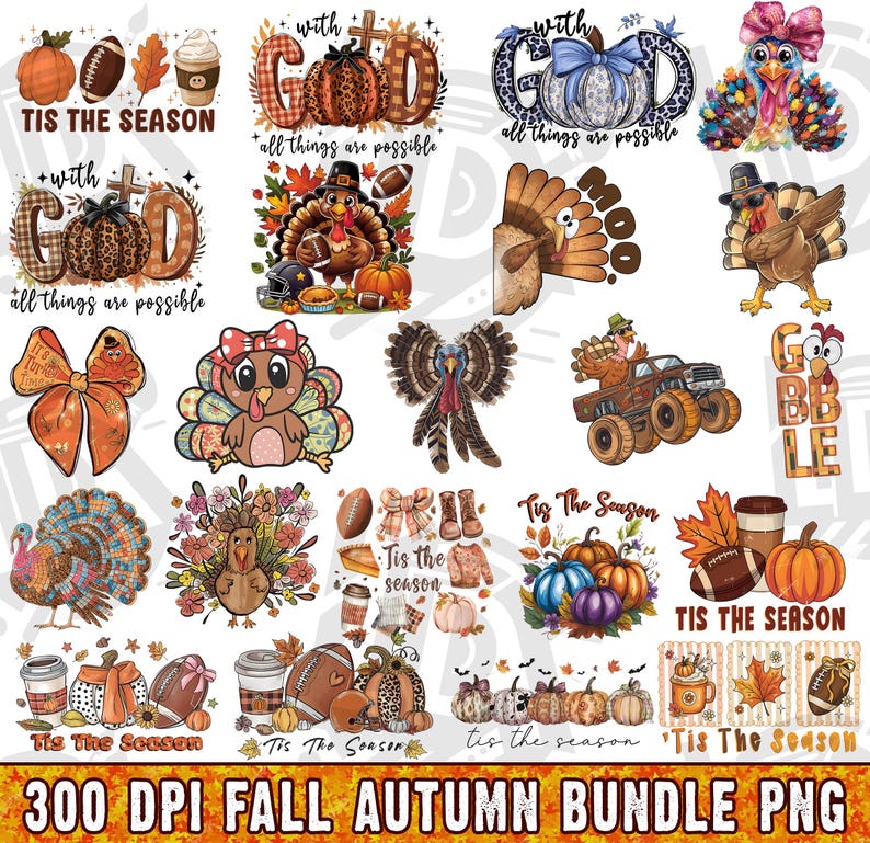 130+ Fall Bundle Png, Fall Bundle Png, Autumn Bundle Png, Thanksgiving ...