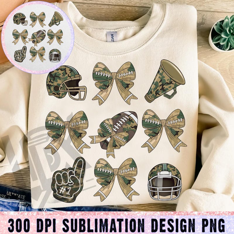 Camo Cheer Bow - Etsy