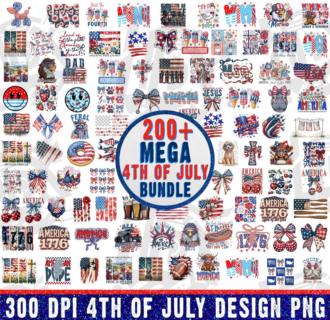 200+ 4th of July Bundle Png, 4th of July Png, Fourth of July Png, USA ...