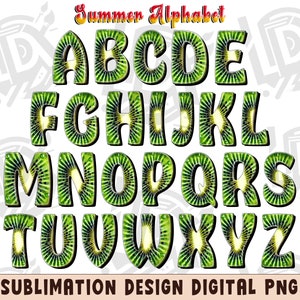 Summer Doodle Alphabet Bundle, Summer Life PNG, Sublimation Design ...