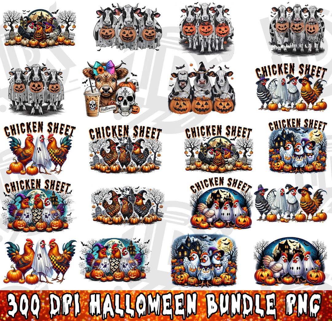 20 Halloween Mega Bundle Png, Halloween Bundle Png, Ghost Bundle Png ...