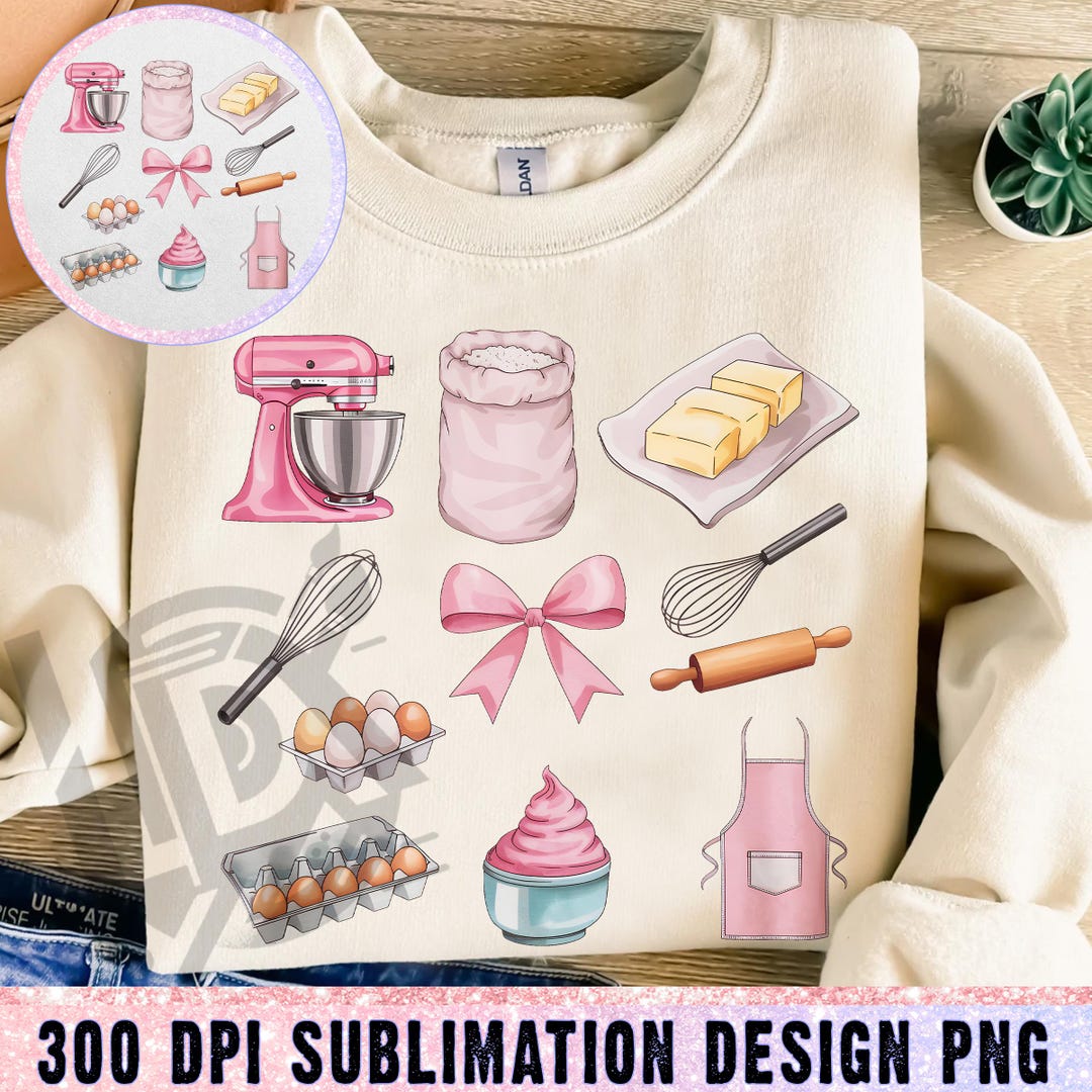 Baking Coquette PNG, Baker Png, Coquette Png, Gift for Baker, Aesthetic ...