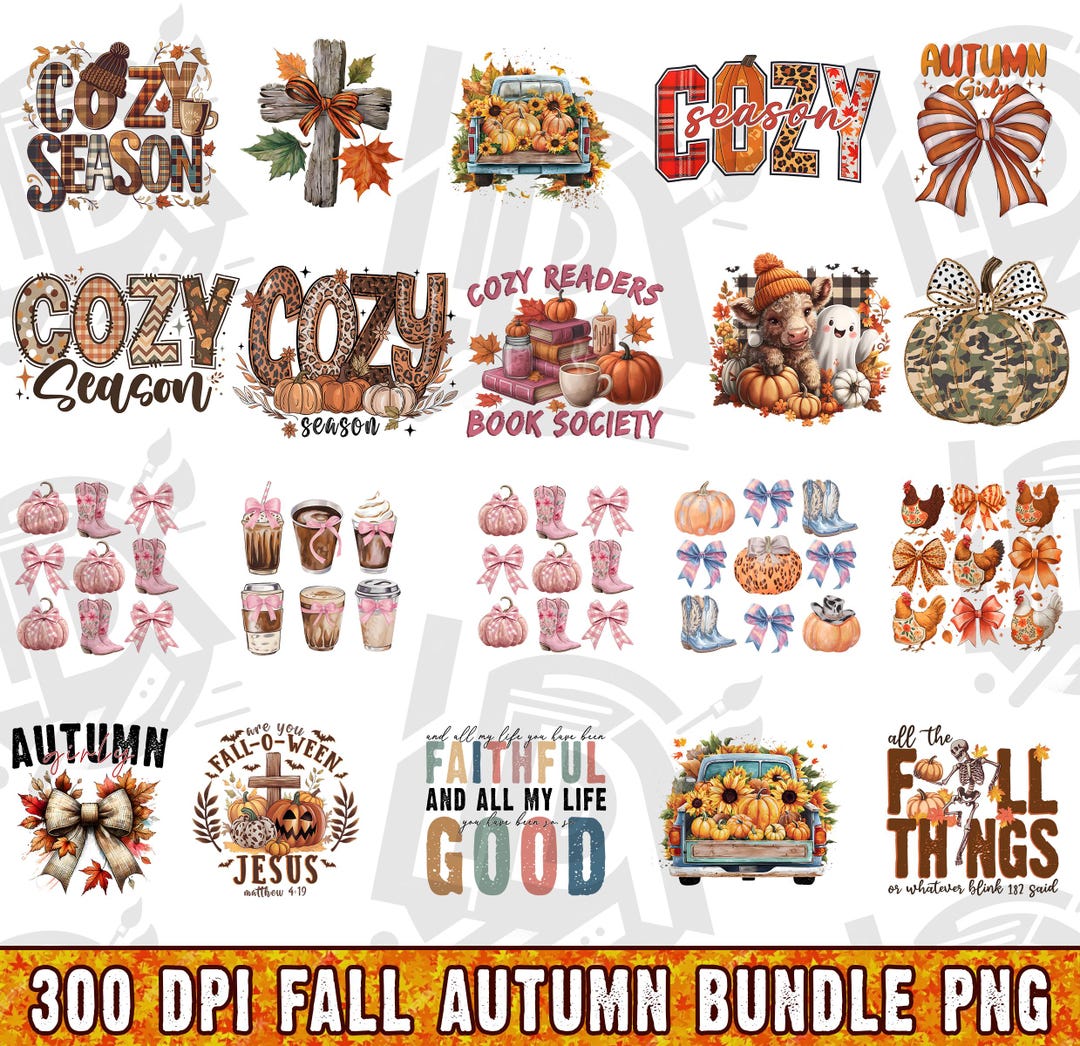 20 Fall Bundle Png, Fall Bundle Png, Autumn Bundle Png, Thanksgiving ...