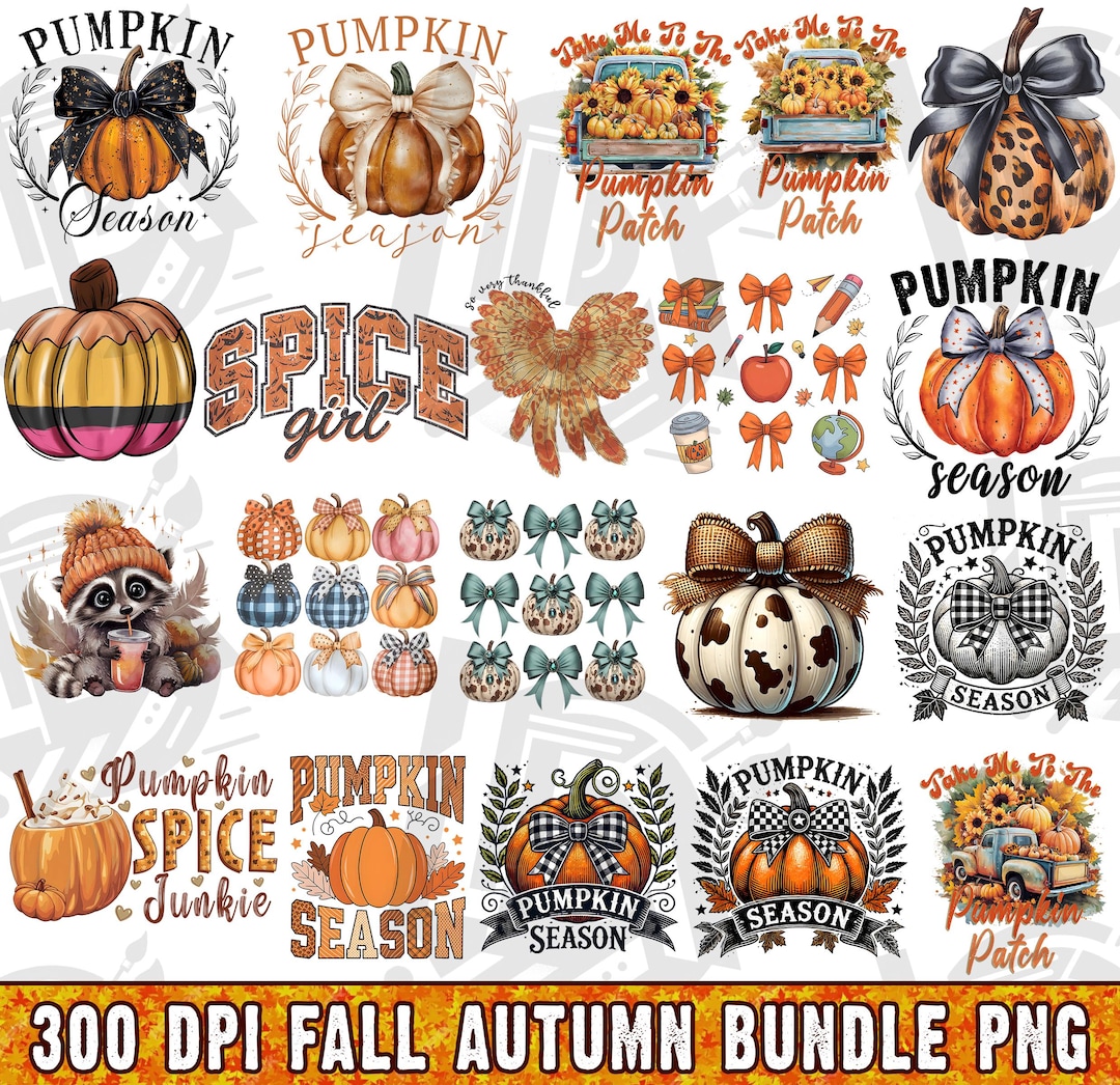 20 Fall Bundle Png, Fall Bundle Png, Autumn Bundle Png, Thanksgiving ...